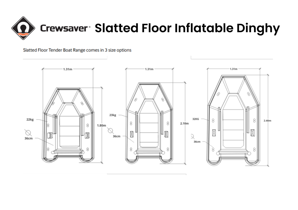 Crewsaver Slatted Floor Inflatable Dinghy | Suffolk Marine Safety