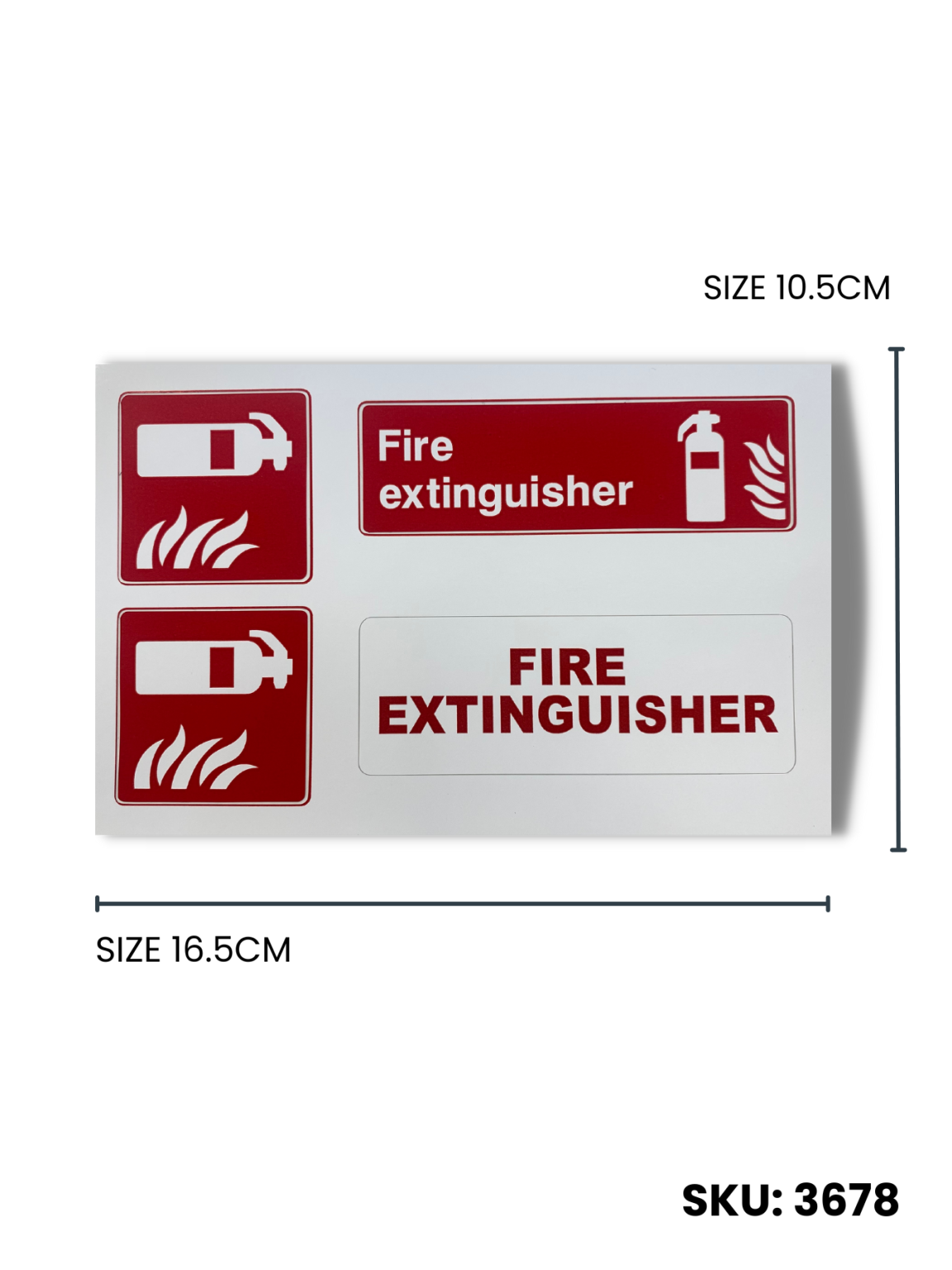 'Fire Extinguisher' Boat Safety Stickers | Suffolk Marine Safety