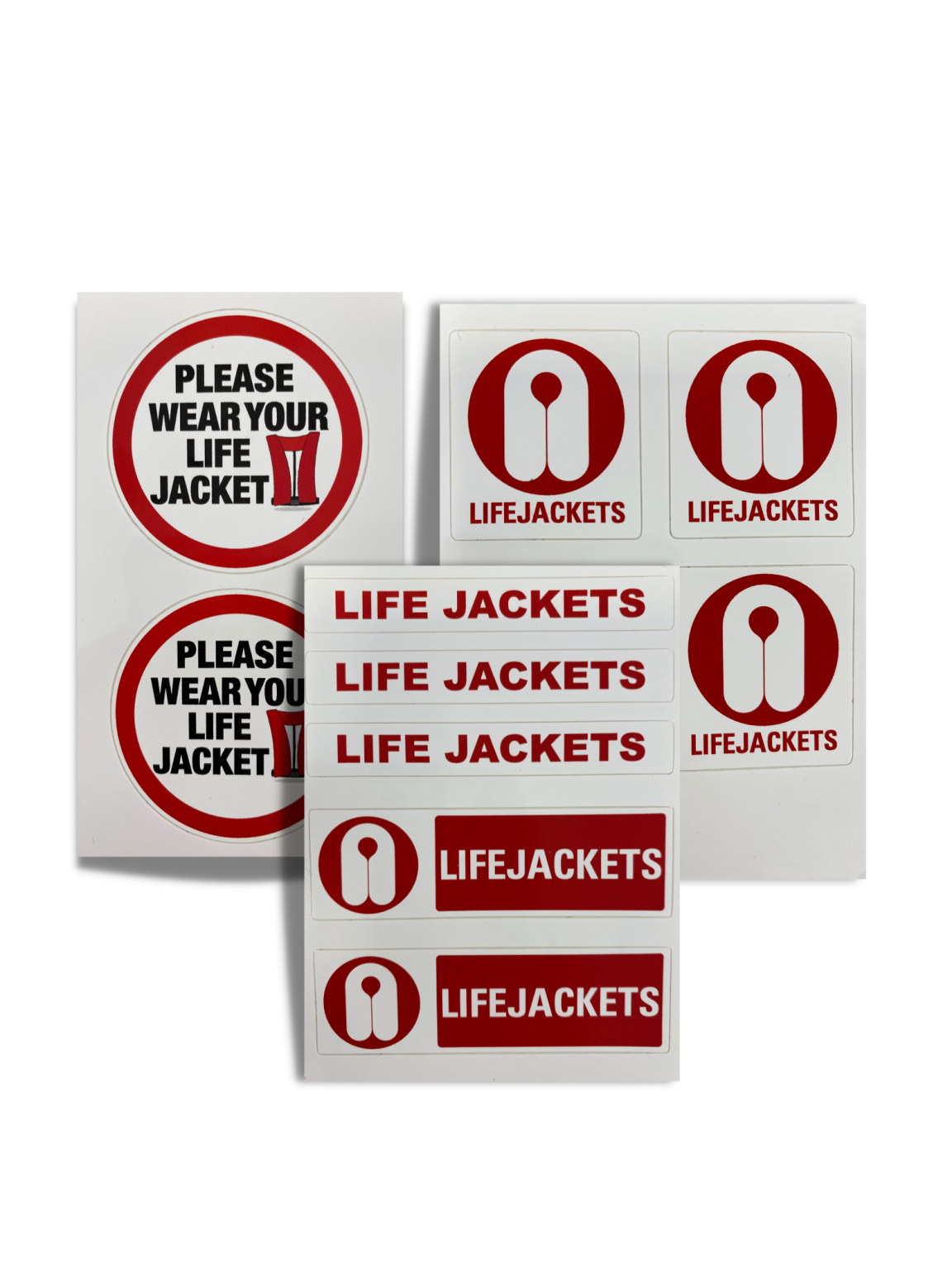 ‘Lifejacket’ Boat Safety Stickers | Suffolk Marine Safety