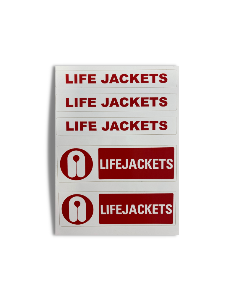‘Lifejacket’ Boat Safety Stickers | Suffolk Marine Safety