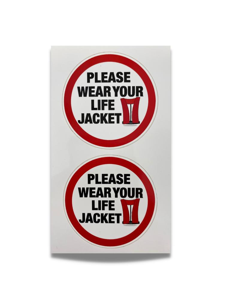 ‘Lifejacket’ Boat Safety Stickers | Suffolk Marine Safety