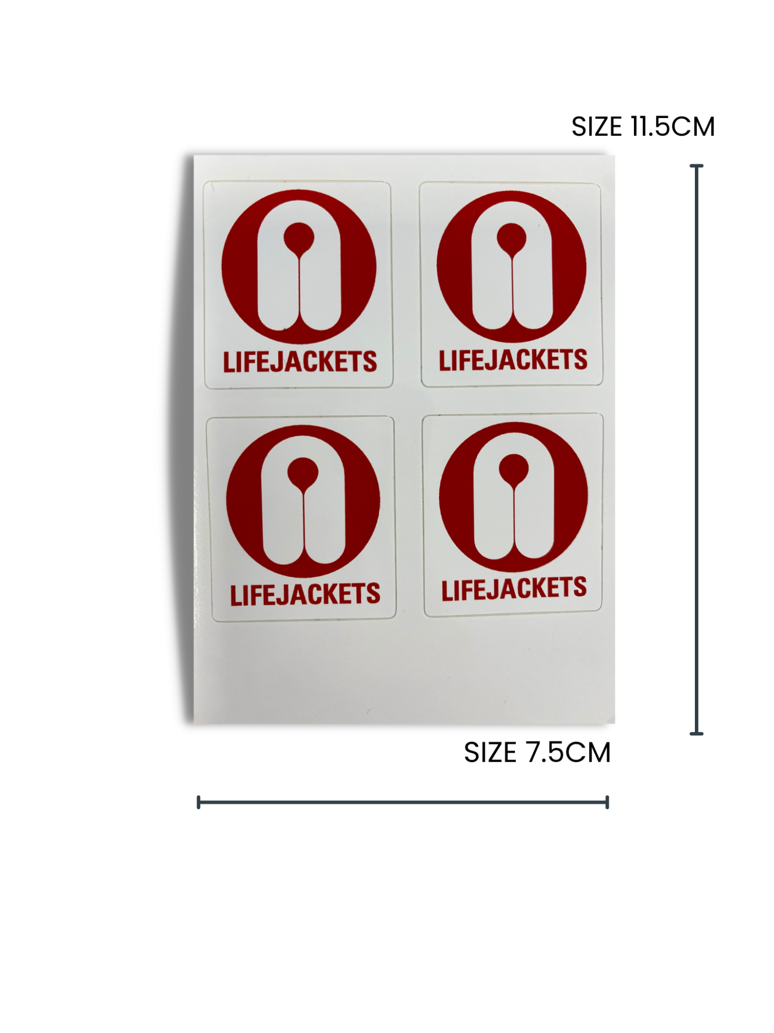 ‘Lifejacket’ Boat Safety Stickers | Suffolk Marine Safety