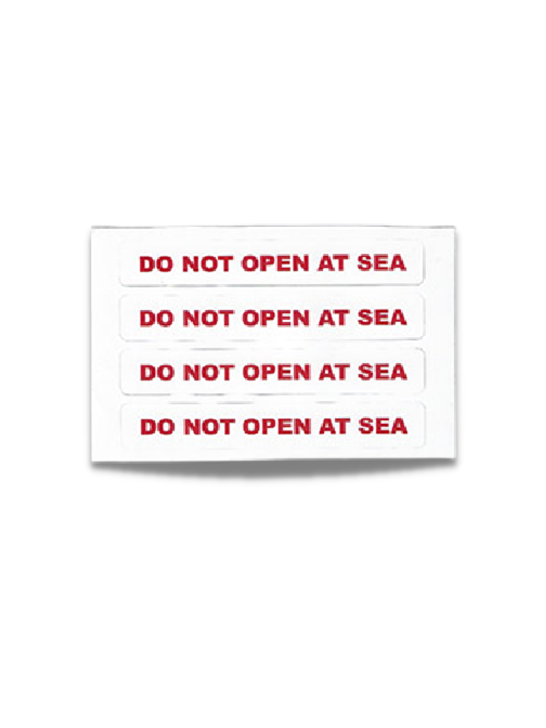 ‘Do Not Open at Sea’ Boat Safety Stickers | Suffolk Marine Safety