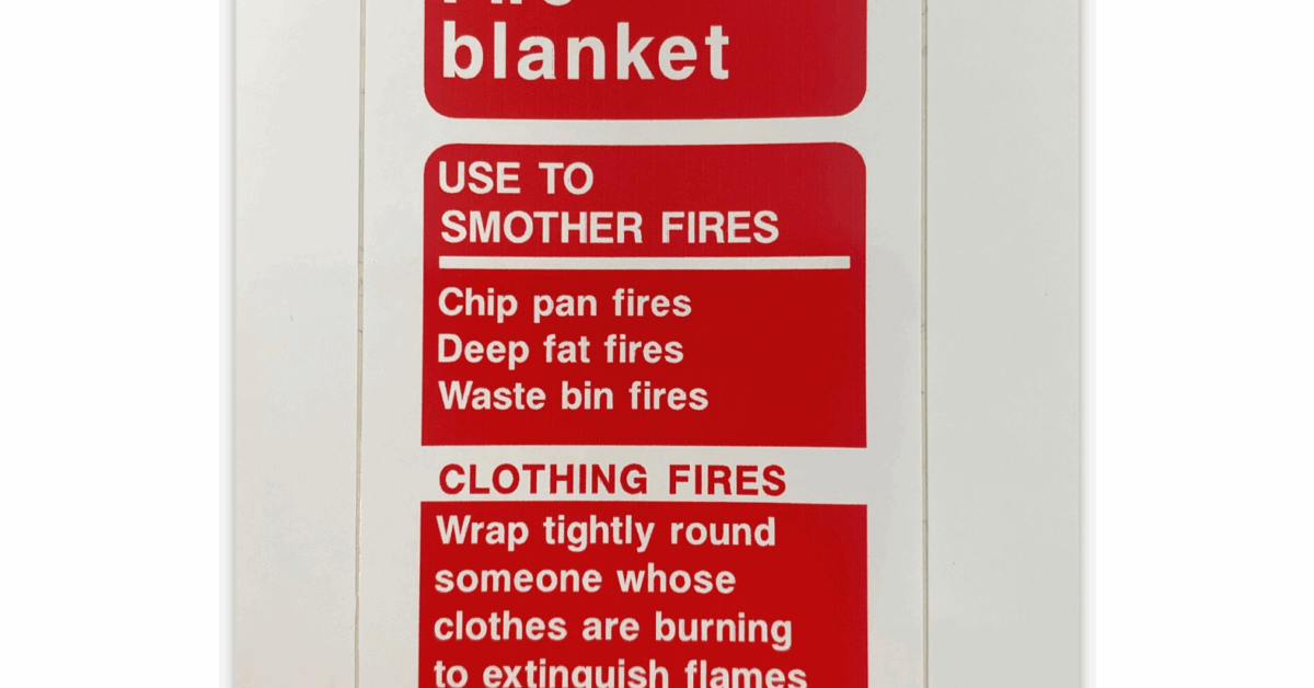 ‘Fire Blanket’ Boat Safety Stickers | Suffolk Marine Safety