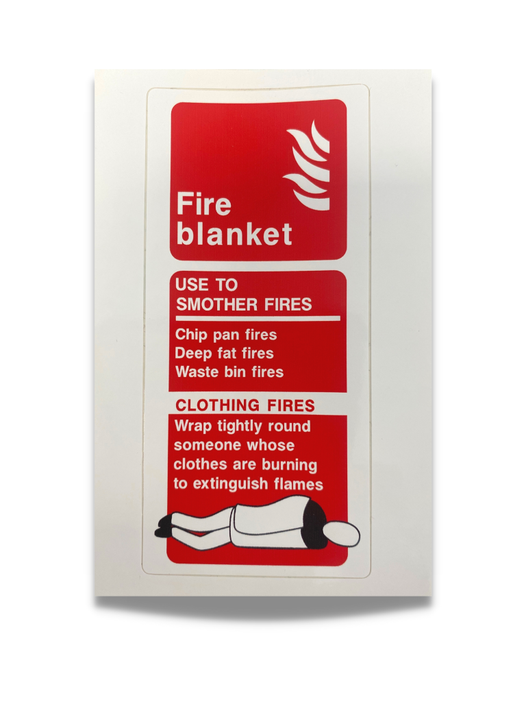 ‘Fire Blanket’ Boat Safety Stickers | Suffolk Marine Safety