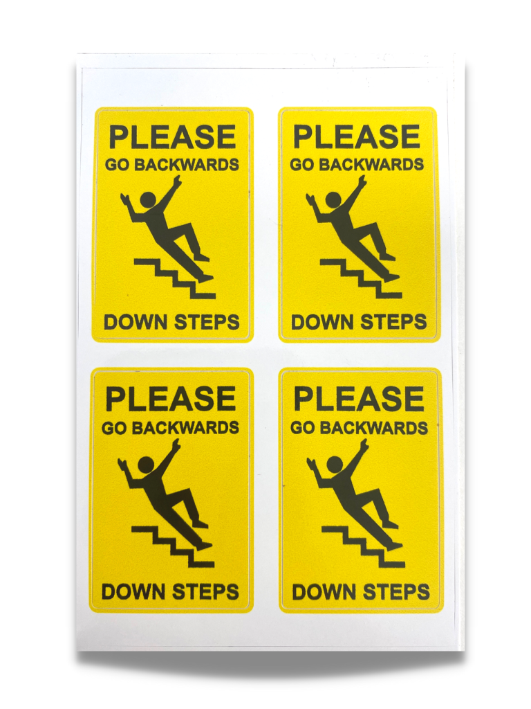Please Go Backwards Stickers | Suffolk Marine Safety