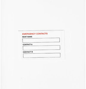 Emergency Contacts Safety Stickers | Suffolk Marine Safety