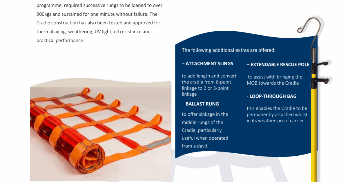 Fibrelight MOB Recovery Cradle | Suffolk Marine Safety