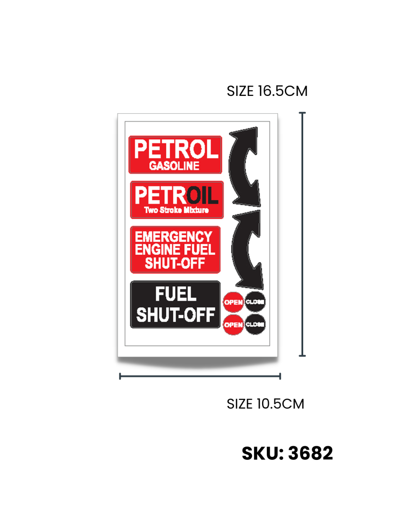 Petrol/Fuel Shut Off Safety Stickers | Suffolk Marine Safety