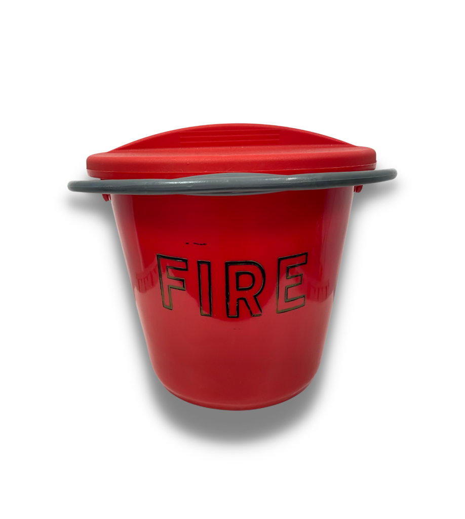 Plastic Fire Bucket & Lid | Suffolk Marine Safety