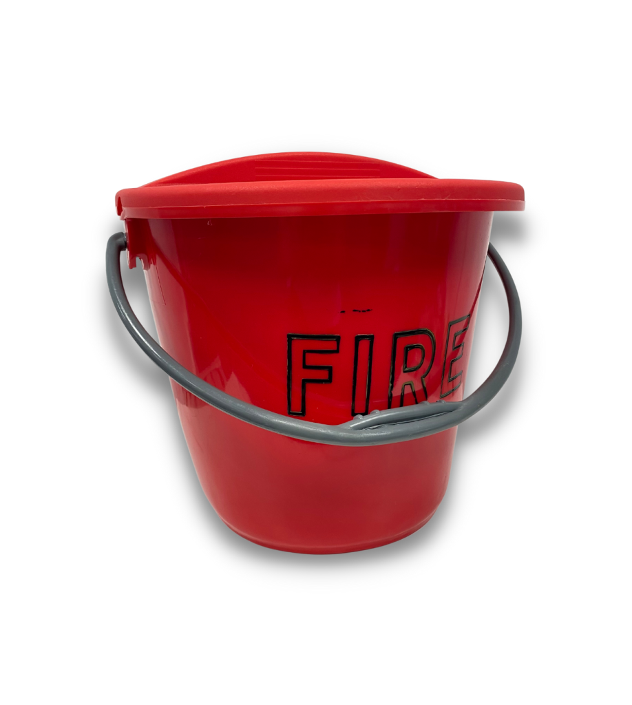 Plastic Fire Bucket & Lid | Suffolk Marine Safety