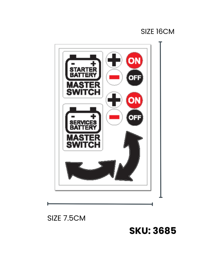 Battery Master Safety Stickers | Suffolk Marine Safety