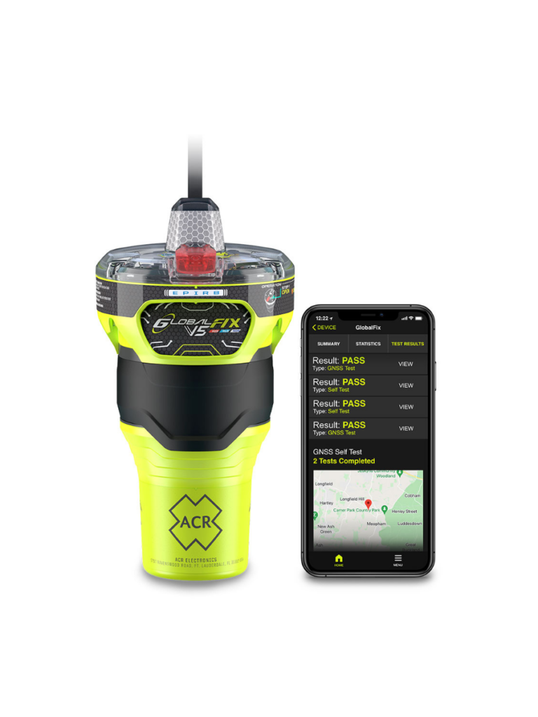 ACR GlobalFIX V5 CAT1 EPIRB with HRU | Suffolk Marine Safety